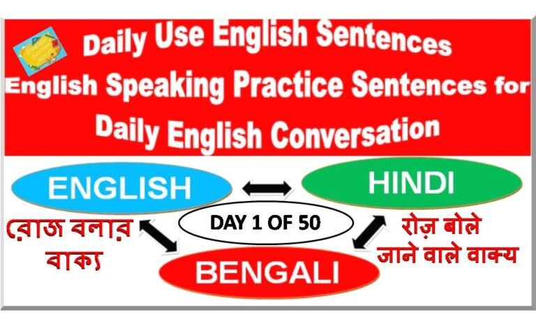 Daily Use English Sentences Lesson 1 - Gyankaksh Educational Institute
